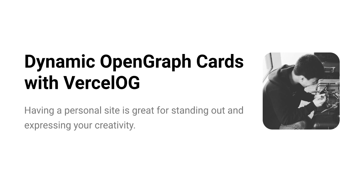 Dynamic OpenGraph Cards with VercelOG